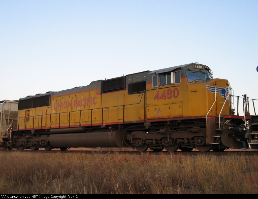 UP 4480 Is #4 On A Stopped WB Manifest